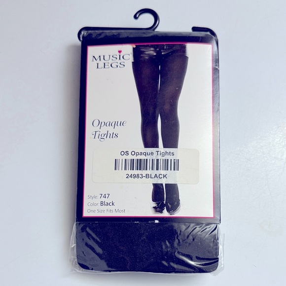 Music Legs | Accessories | Music Legs Classic Black Opaque Tights ...